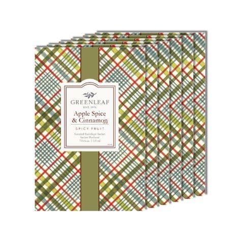 Six Pack of Greenleaf Apple Spice & Cinnamon Large Scented Sachet ...